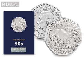 2024 Stegosaurus King Charles III 50p Coin - Mintage: N/A